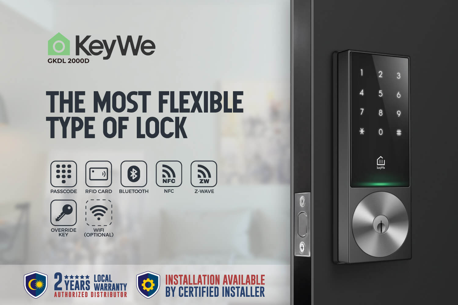 KeyWe GKW 2000D • SMART DIGITAL LOCK